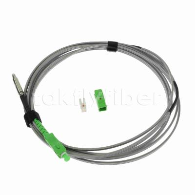 China FTTH FTTX Pullable Bullet SC/APC Fiber Optic Patchcord with LSZH Jacket and G657A2 Fiber for sale
