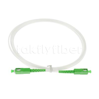 China SCAPC to SCAPC Transparent Patch Cord G657A2 PVC Invisible Fiber Optic Patch Cable for sale
