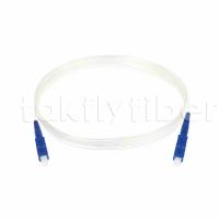 China SC/UPC-SC/UPC Transparent Invisible FTTH Drop Cable Patchcord for sale