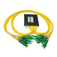 China 1x32 PLC Fiber Splitter with LC/APC Simplex Adapter Input and 2.0mm Pigtails Output for FTTH FTTX Applications for sale