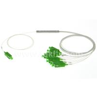 China Fiber Optic PLC Splitter 1*N Steel Tube SC APC/UPC 0.9mm for Data Center Telecom FTTX for sale