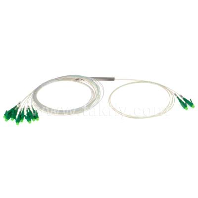 China Fiber Optic PLC Splitter 2*N Steel Tube SC APC/UPC 0.9mm for Data Center Telecom FTTX for sale