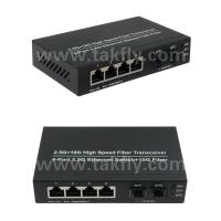 China 2.5G 2 Port Fiber 4 Port Copper Ethernet Switch with 10G Uplink and Fanless Metal Housing for High-Speed Network Expansion for sale