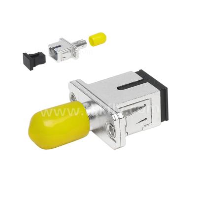 China Fiber Optic Coupler ST-SC Simplex Metal Hybrid Adapter Female/Female for Data Center Telecom FTTX for sale