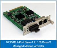 China 10/100 M 2-Port Base-T to 100 Base-X Managed Media Converter Factory Direct Sales Reliable Network Connection for sale