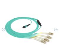 China MPO/MTP-LC Breakout Patch Cord | High-Density Multi-Core Fiber Optic Cabling Solution for sale
