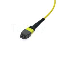 China 12F MTP(M) – MTP(F) APC Patch Cord, SM G657A1, 1m, 3.0mm, LSZH Yellow, Bend-insensitive Boot, Low Loss for sale