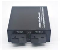 China SC Single-Fiber 10/100/1000M with 2 RJ45 Port Base-T to 100 Base-X Managed Media Converter for sale