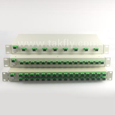 China 1U Rack Mount PLC Splitter with High Uniformity, Full Wavelength Support, and Reverse Operation Capability for sale