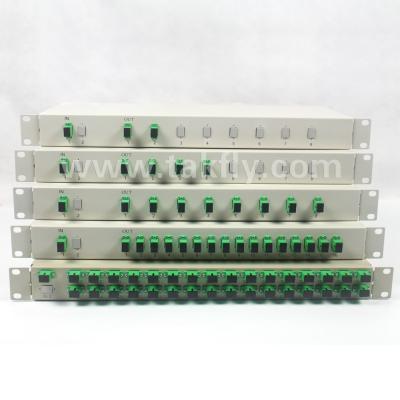China Complete 1×2 to 1×32 PLC Splitter Series – 1U Rack Chassis for Central Office for sale
