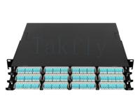China 1U 144C Ultra-High Density MPO Patch Panel – 12 Cassette Slots, 144 LC Cores, for MDF/IDF Backbone Connection for sale