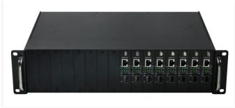 China 16  Slot Media Converter Rack mount Chassis a standard 19-inch 2U height rack-mount chassis for sale
