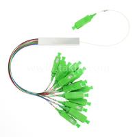 China 1×N / 2×N PLC Optical Splitter – Mini Steel Tube Package, G657A1, SC/APC Input & Output, for FTTH/PON Splitting for sale