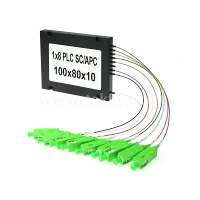 China PLC Fiber Splitter – 900μm ABS Box, SM G657A1, SC/APC, for Optical Signal Coupling & Distribution in PON Networks for sale