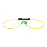 China PLC Fiber Splitter – 3.0mm Mini ABS Box, SM G657A1, SC/APC, for Optical Signal Coupling & Distribution in PON Systems for sale