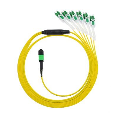 China 12F MPO -6x LC  APC DX Uniboot SM Patchcord for sale