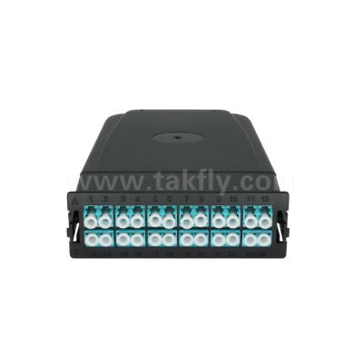 China MPO/MTP to LC Pre-terminated Cassette Module – 12-Core or 24-Core, LC Duplex Front Panel, Dual MPO Rear Adapters, Plug-and-Play for High-Density Data Center Cabling for sale