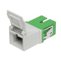 China SC Simplex Adapter with External Cover & Front Shutter – Dustproof & Laser Eye Protection, Low Insertion Loss, for Data Center & FTTx Fiber Connections for sale