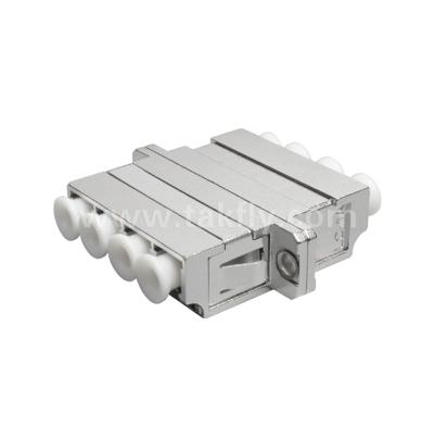 China LC Quad Metal Adapter – High‑Density 4‑Port LC Interface, Rugged, Low Loss, High & Low Temperature Resistant for sale
