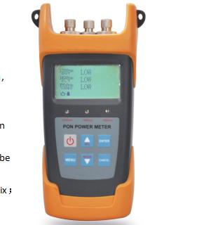 China PON Optical Power Meter | For GPON /EPON and XGPON/ XGSPON Networks for sale