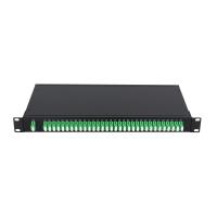 China PLC Splitter 1U 19Inch 2x64 Rack Mount LC Fiber Optic for FTTx Data Center for sale