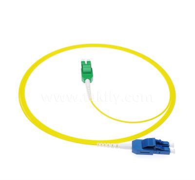 China LC Uniboot Fiber Optic Patch Cord – One-Tube Two-Core, Polarity Interchangeable, Yellow, Halves Cable Volume for sale