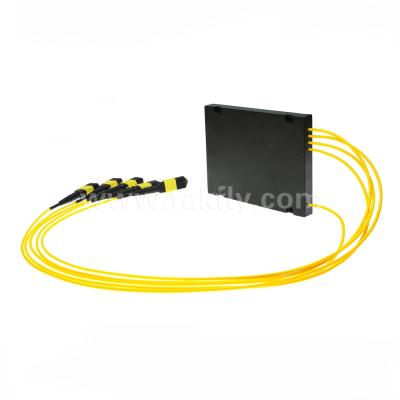China MPO/MTP Fanout Cable PLC Splitter 1x4 Singlemode Fiber Optic for Data Center FTTX for sale