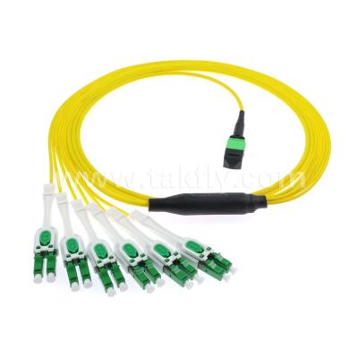 China MPO/MTP Patchcord Fanout Uniboot LC Singlemode Breakout Fiber Optic Cable for Data Center Cabling AI Telecom for sale