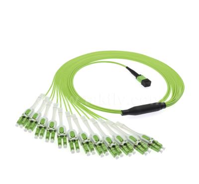 China Future-Ready MPO/MTP-LC OM5 Breakout Cable – SWDM-Optimized, High-Density Cabling for 400G Hyperscale Data Centers for sale