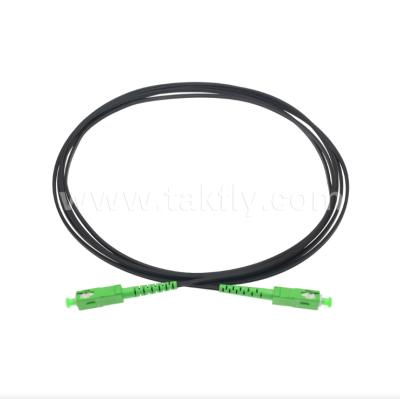 China SC/APC to SC/APC FTTH Indoor Flat Drop Patch Chord -Simplex, Pre-terminated, anti Vibration for Fast In-Building Deployment for sale