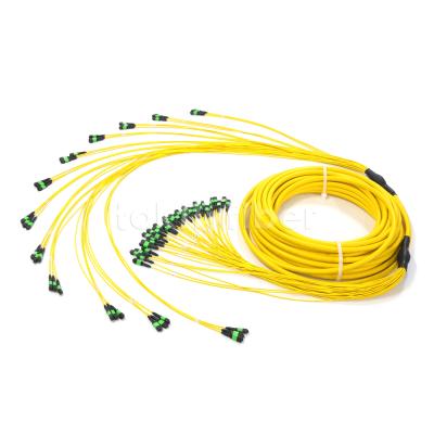 China Amphenol Customized 288 Fibers 0.35dB Max Insertion Loss Singlemode OS2 MPO Trunk Cable for Data Center for sale