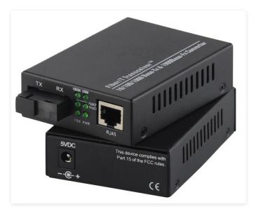China 10/100/1000Base-TX to 1000Base-FX Fiber SC Single Fiber Media Converter | For Data Center and Network System for sale