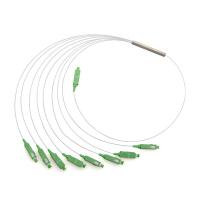 China 1x8 Fiber Optic PLC Splitter Mini Steel Tube SC APC UPC Connectors For Telecom for sale