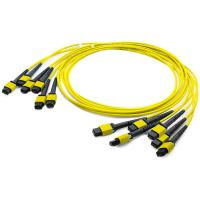 China 20M MPO MTP 0.3dB breakout G657A2 yellow single mode 72F fiber optic Patchcord for sale