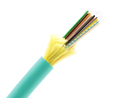 China OM3 Aqua Jacket Tight Buffer Fiber Optic Cable for sale