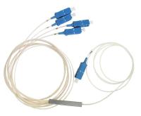 China 1 To 4 Low Pdl Fiber Optic Plc Splitter Sc / Upc / Apc Connector Type for sale