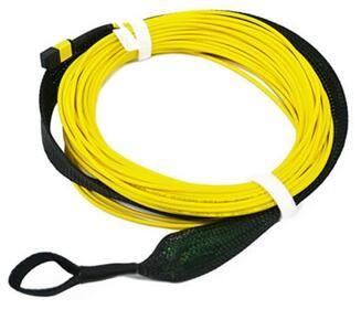 China SM MM Fiber Optic MTP MPO Patch Cord With Pulling Eye for sale