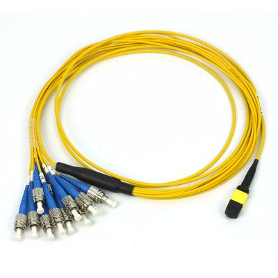 China 12F MTP/MPO APC - 12 x FC Fiber Optic Breakout Cable Singlemode Test Leads for sale
