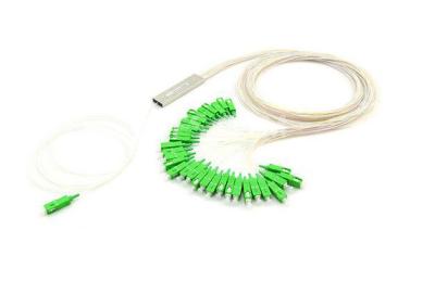 China Fiber Optic 1x16 SC APC PLC Splitter 1 meter Mini Steel Tube 900um for sale