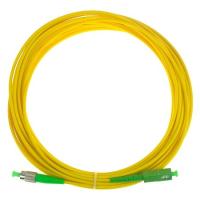 China FC/APC FC/APC DX Single Mode Fiber Patch Cord LSZH 3.0mm Yellow Jacket for sale