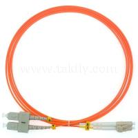 China LC UPC To SC UPC Duplex Multi Mode 50/125um OM2 2.0mm LSZH Fiber Optic Patchcord Jumpers for sale