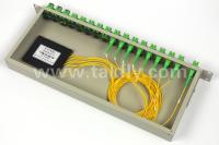 China CATV Rack Mount 1x64 PLC Splitter Single Mode G657A With SC APC Pigtail for sale