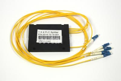 China ABS 1 x 4 LC UPC SM Fiber Optic PLC Splitter G657A1 2.0mm LSZH Fiber Cable for sale