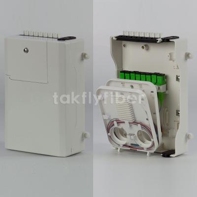 China Indoor Outdoor Wall Mounted 8 Port Fiber Termination Box For FTTH FTTX for sale