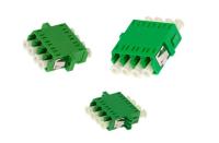 China Quad UPC LC To LC Adapter Multi Mode Gray Full Flanged for sale