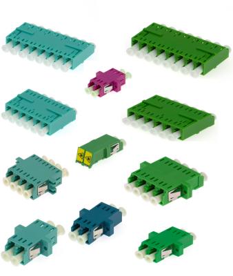 China LC SC FC ST MU MTRJ MPO Simplex Duplex Quad Singlemode Multimode OM3 OM4 Fiber Optic Adapter for sale