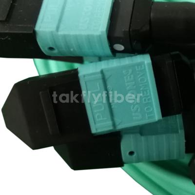 China RoHS Jumper OM3 OM4  MTP MPO Low Insertion  Fiber Optic Patch Cord for sale