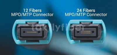 China 50/125um Fiber Mode MPO/LC Fanout Trunk Cable with 0.35dB Max Insertion Loss and PVC/LSZH Outer Sheath for sale