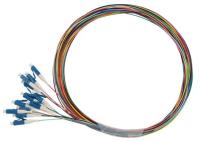 China PVC LSZH 0.9mm 12 Color LC UPC Pigtail OS2 G652D G657A1 Single Mode for sale