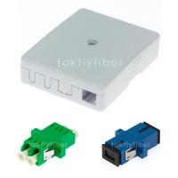 China 2 Ports FTTH Fiber Optic Terminal Box CAT5e Without Pigtails Adapters for sale